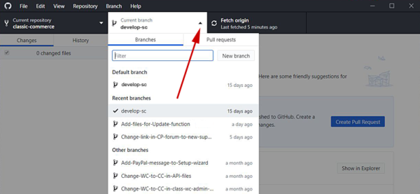 Github Desktop Branches Edits And Commits Classicpress