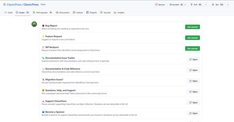 New at ClassicPress: Security Release, GitHub Issue Templates, And More